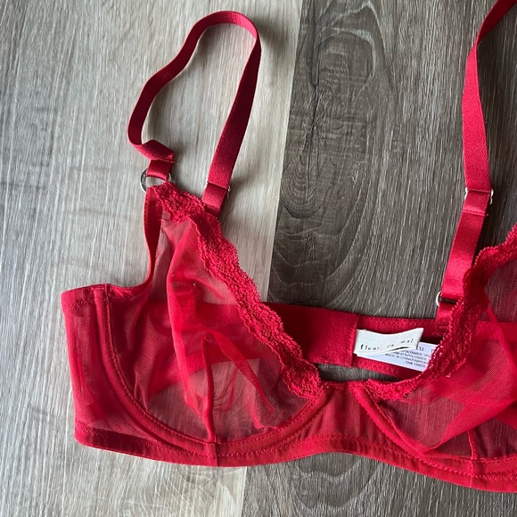 Fleur du Mal | Intimates & Sleepwear | Fleur Du Mal Sheer Tulle Demi ...
